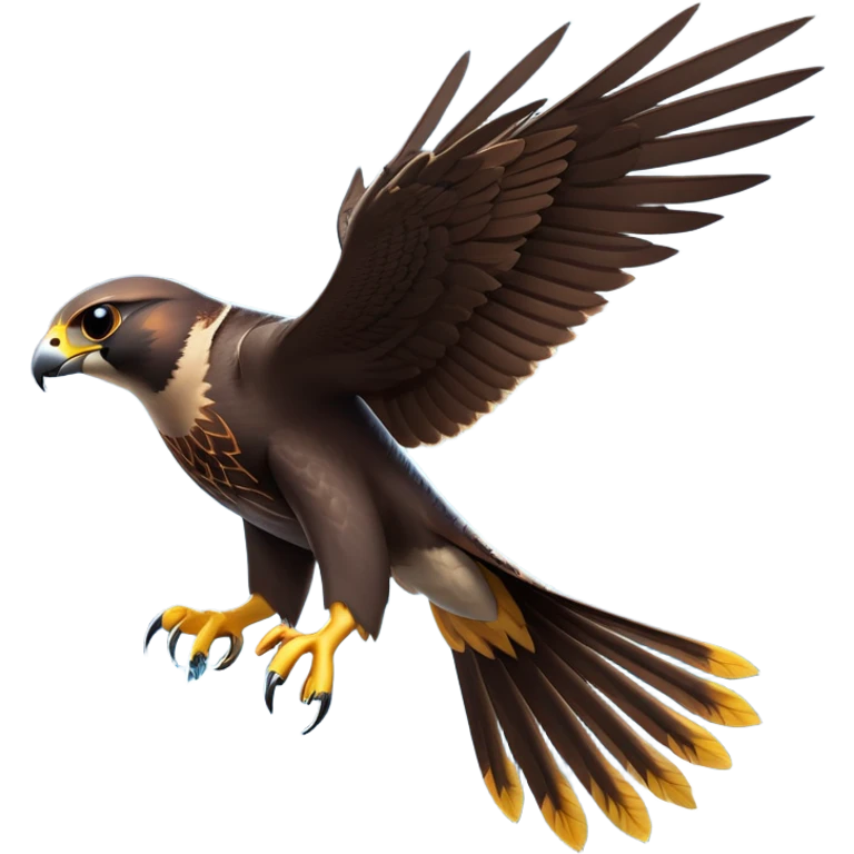 cinematic-peragrin falcon-realistic-full-body-diving-emoji,-sleek ...