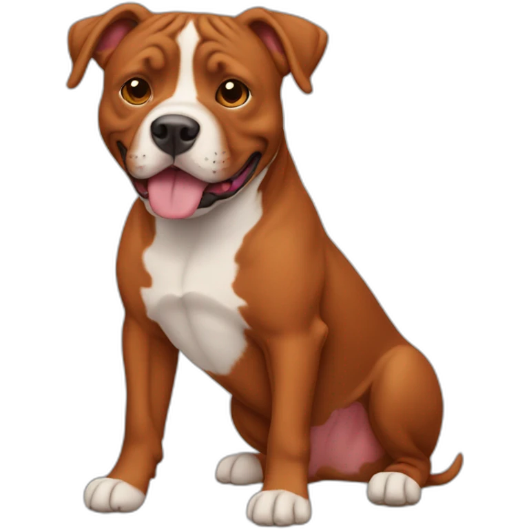 Clifford the big red pit bull emoji | AI Emoji Generator