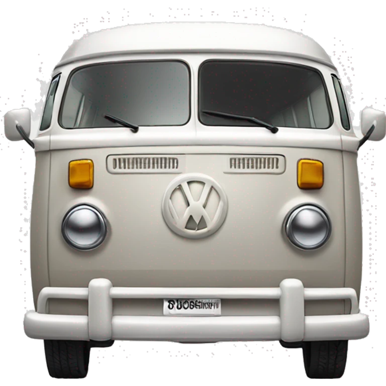 white Bay Window vw bus with flat roof emoji | AI Emoji Generator