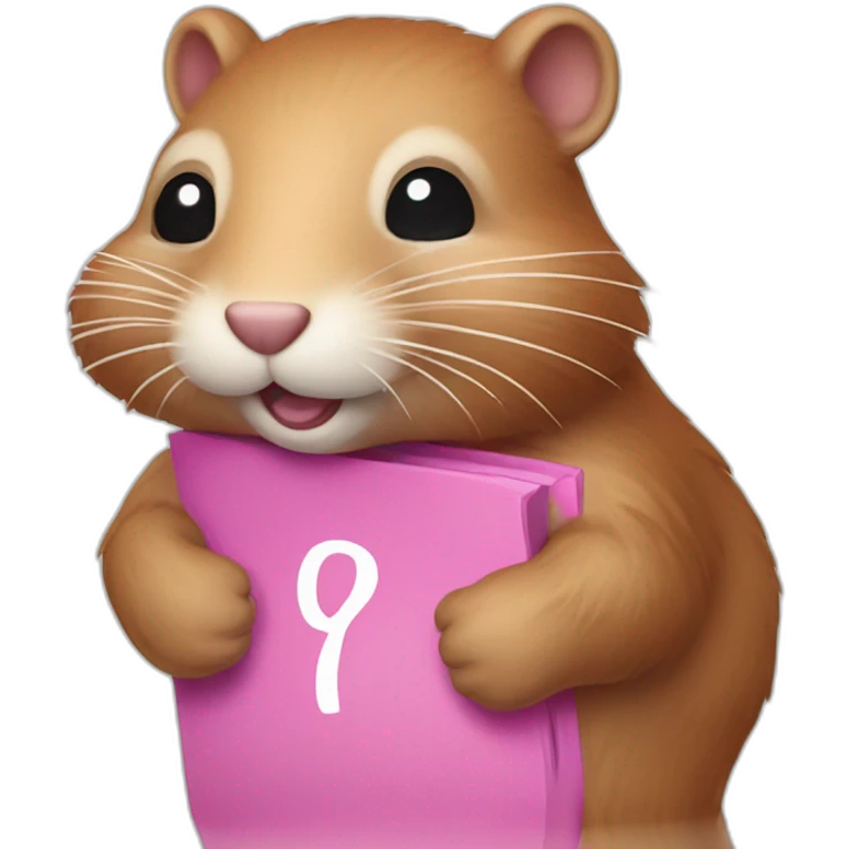 pink muskrat doing math emoji | AI Emoji Generator