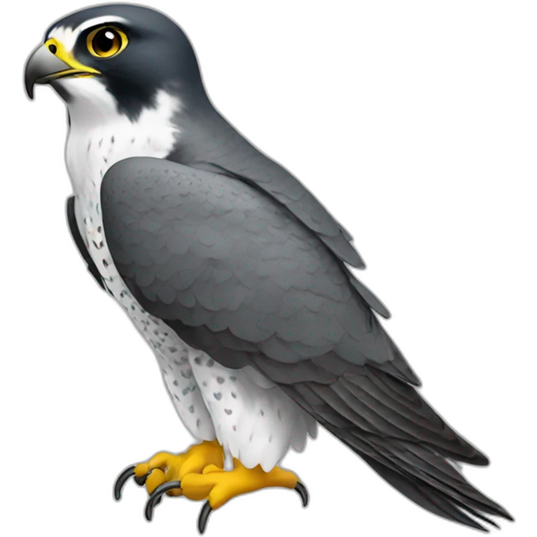 Peregrine falcon working on excel emoji | AI Emoji Generator