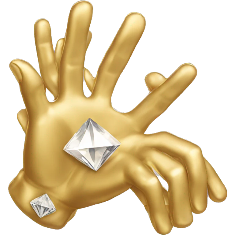 gold diamond hands emoji | AI Emoji Generator