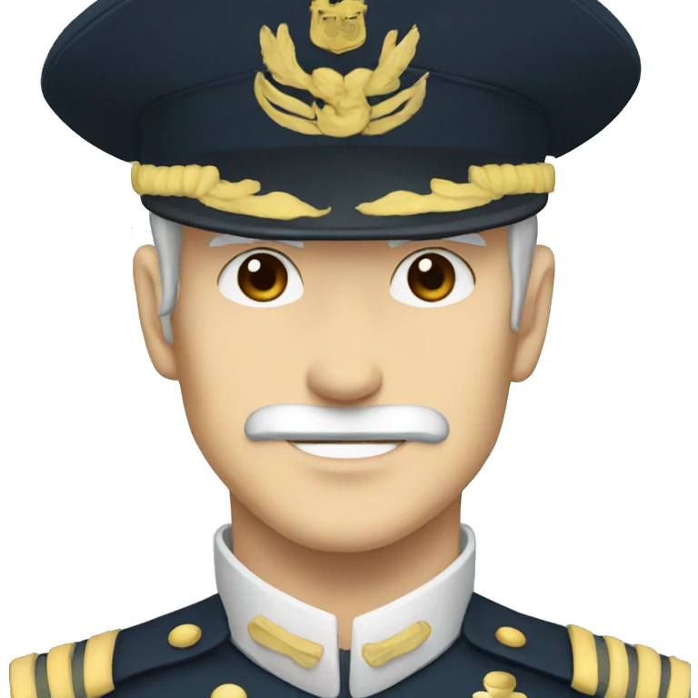 Naval captain in anime style emoji | AI Emoji Generator