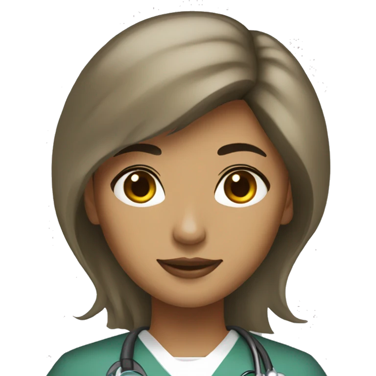 Light brown skin black hair surgeon female emoji | AI Emoji Generator