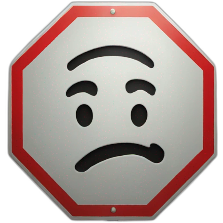 Stop sign emoji | AI Emoji Generator