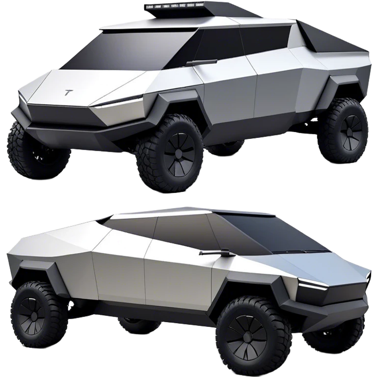 Tesla Cybertruck - A futuristic Tesla Cybertruck, angular and geometric ...