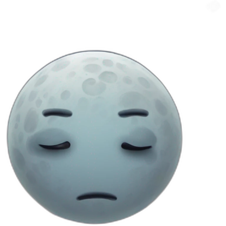 Sad moon emoji | AI Emoji Generator