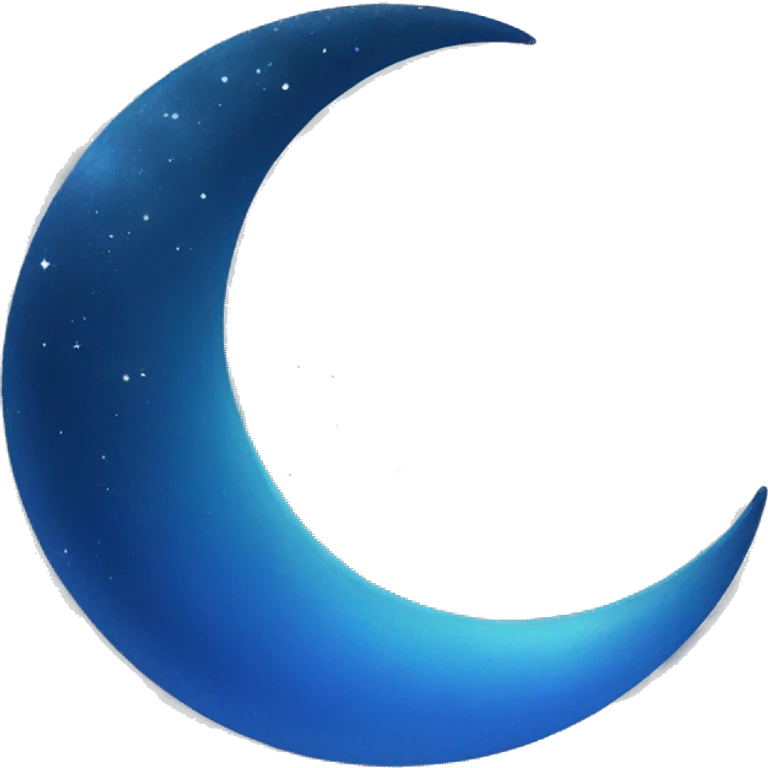 A Blue crescent moon emoji | AI Emoji Generator