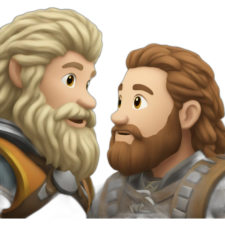 Dwarf talking with an Avatar emoji | AI Emoji Generator