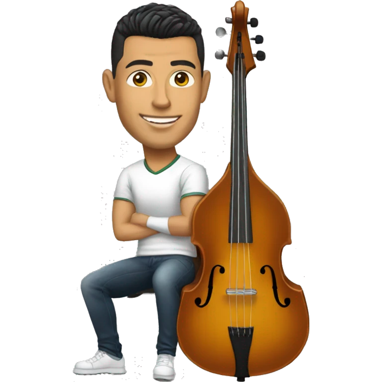 ronaldo playing uprigth bass emoji | AI Emoji Generator