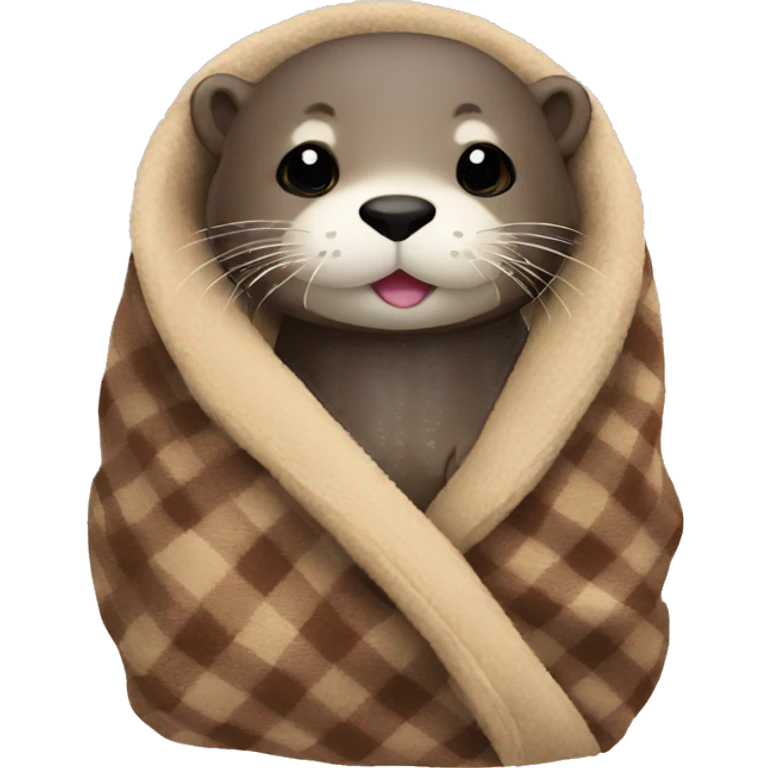 otter cozy in blanket emoji | AI Emoji Generator