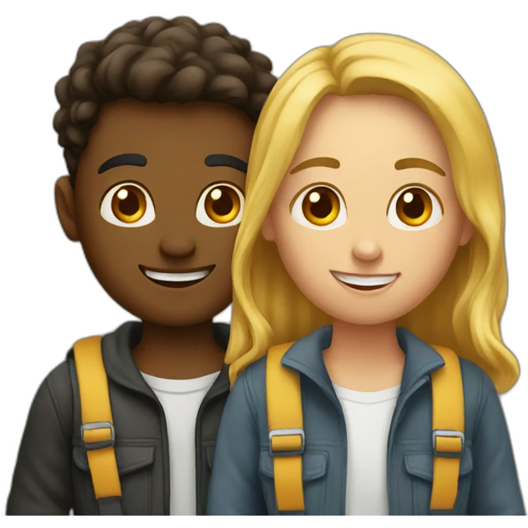 two students sharing emoji | AI Emoji Generator