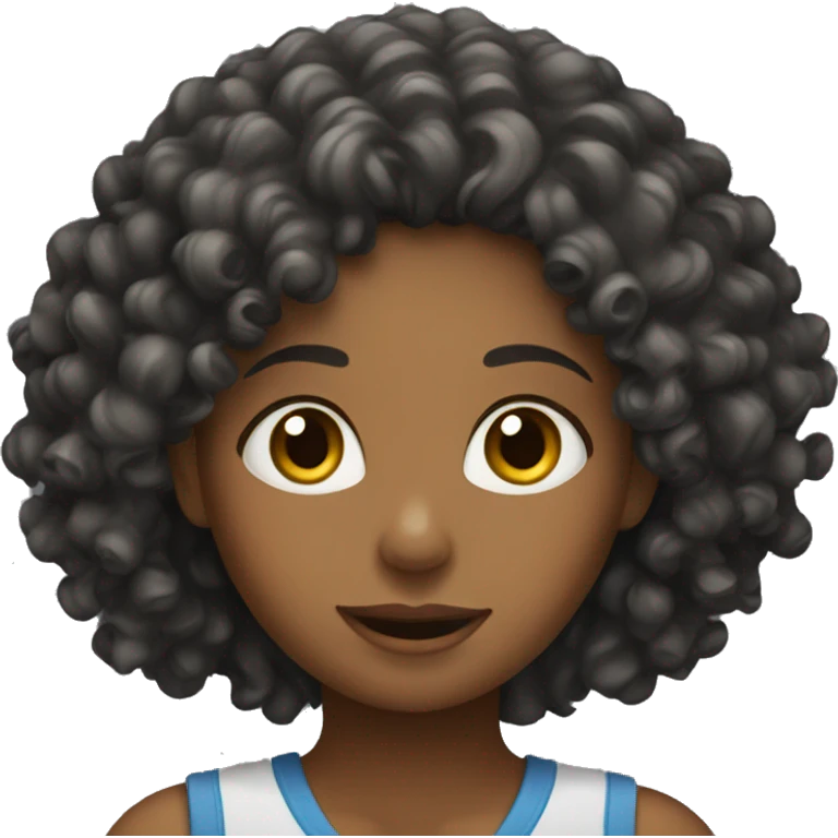 Curly girl working emoji | AI Emoji Generator