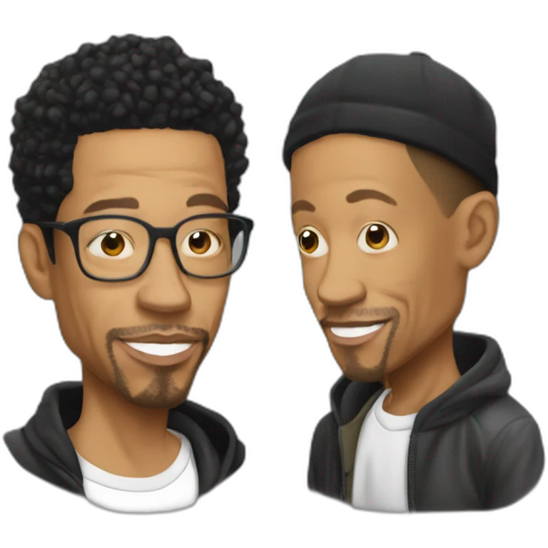 Joeystarr et kool shen emoji | AI Emoji Generator