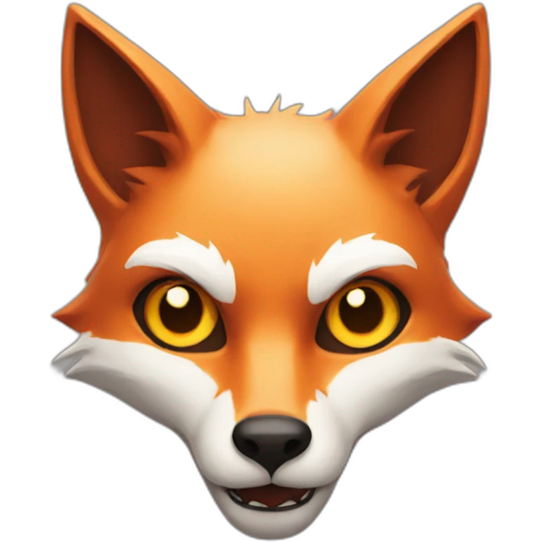Fox face with right part demon emoji | AI Emoji Generator