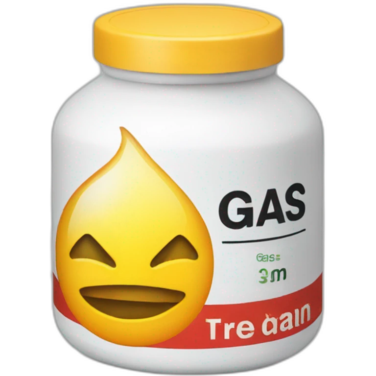 label with 'ide gas' on it emoji | AI Emoji Generator