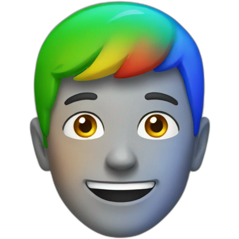 smile ")" with google colors emoji | AI Emoji Generator
