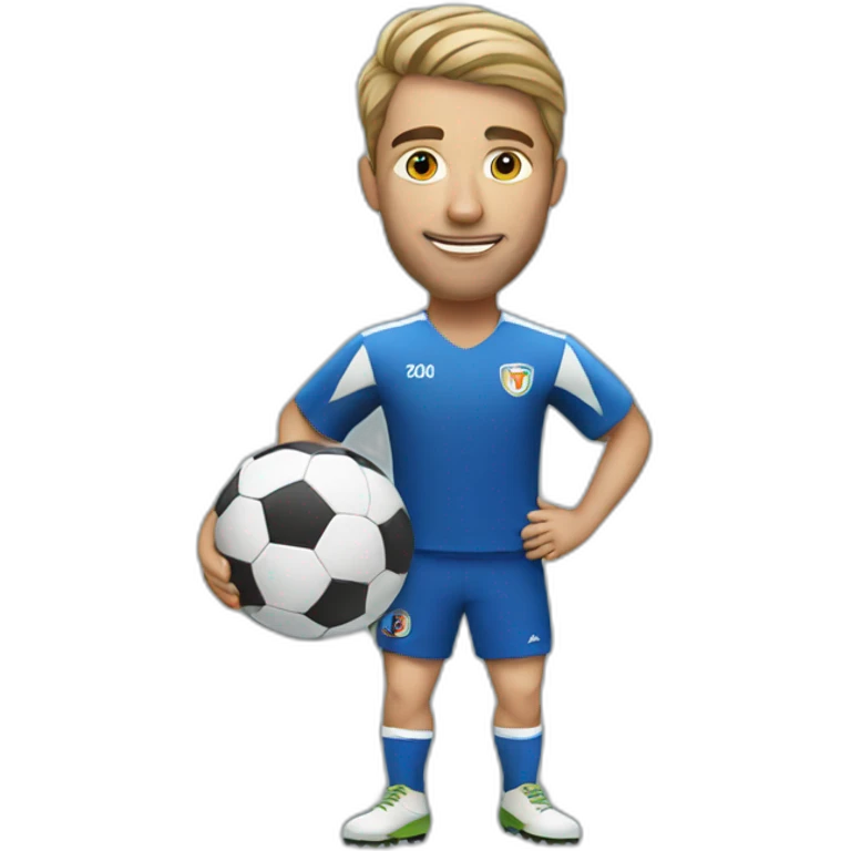footballer with ball emoji | AI Emoji Generator