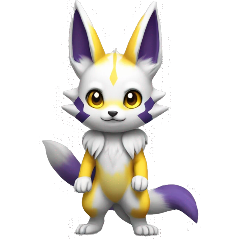 Cute chibi Renamon full body emoji | AI Emoji Generator