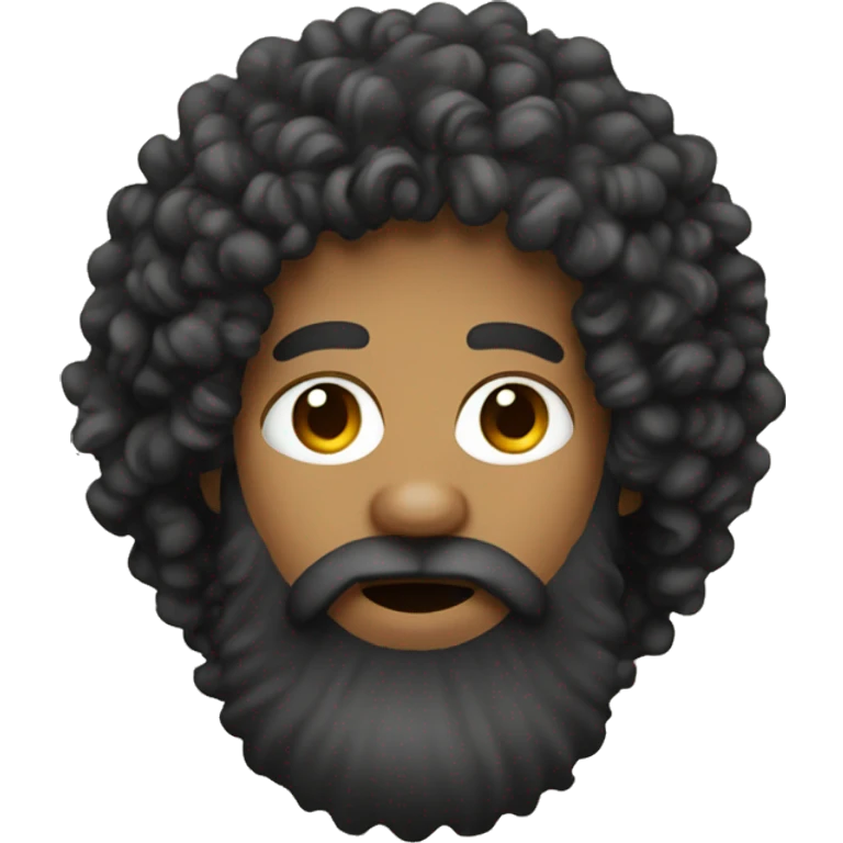curly hair rockstar with beard emoji | AI Emoji Generator