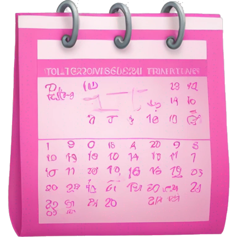 pink calendar emoji | AI Emoji Generator
