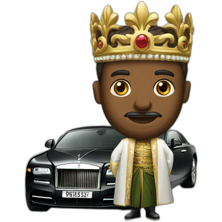 sultan near rolls Royce emoji | AI Emoji Generator