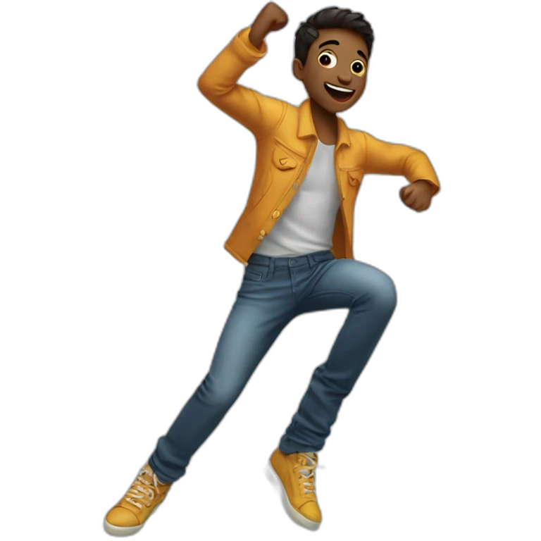 a funny dancing boy emoji | AI Emoji Generator