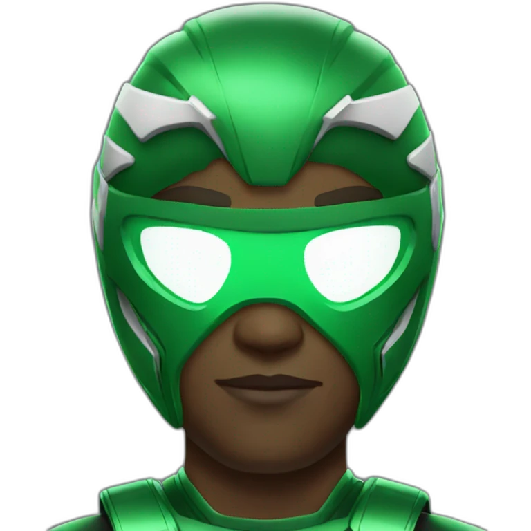Black man as a green power ranger without a helmet emoji | AI Emoji ...