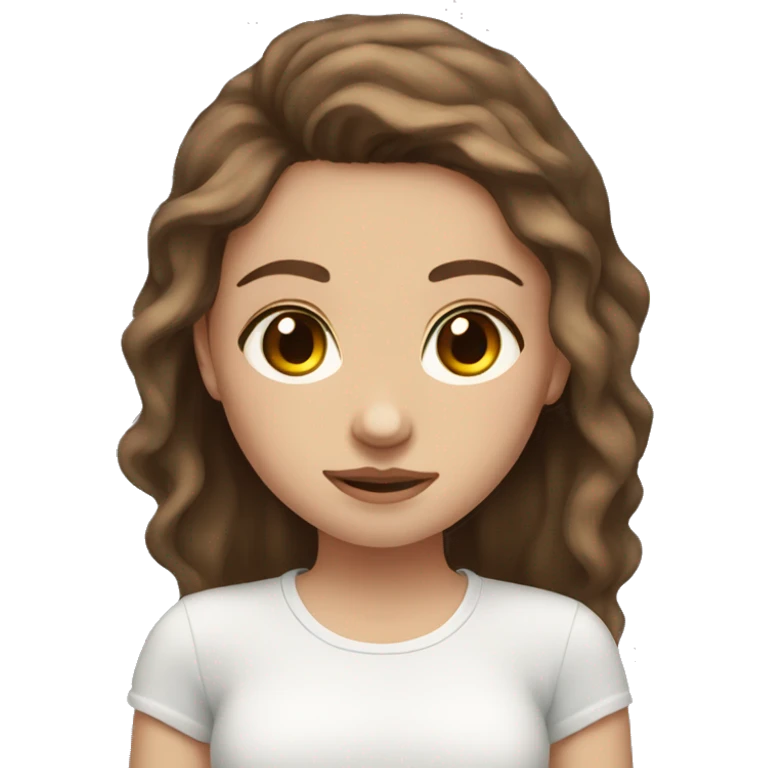 girl with brown hair, hazel eyes, fair skin, nose piercing emoji | AI ...