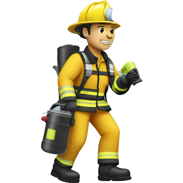 Firefighter spraying water emoji | AI Emoji Generator