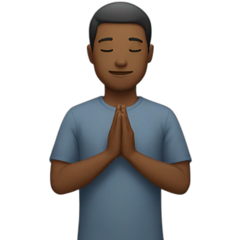 Man praying with joined hands emoji | AI Emoji Generator