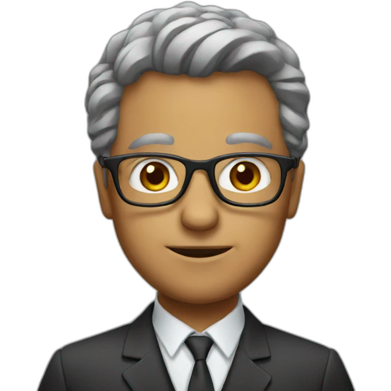 Professor with glasses emoji | AI Emoji Generator