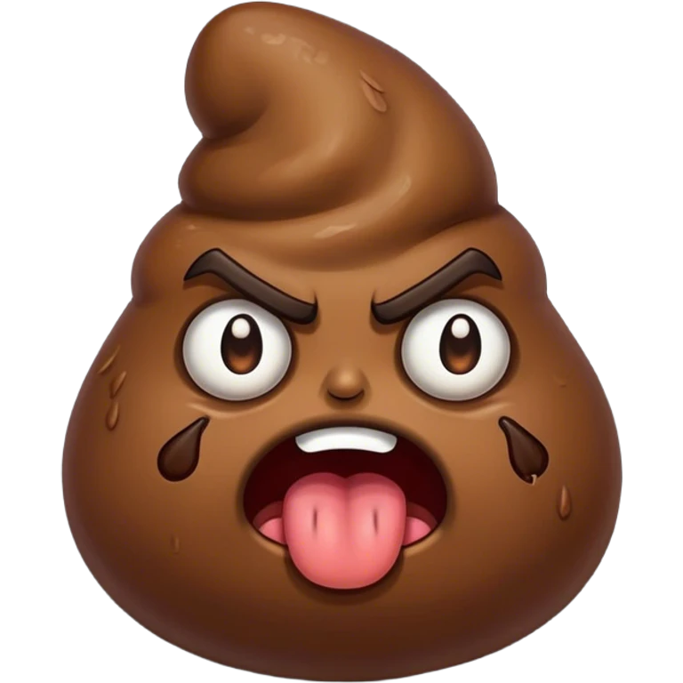 Angry sad poop emoji | AI Emoji Generator
