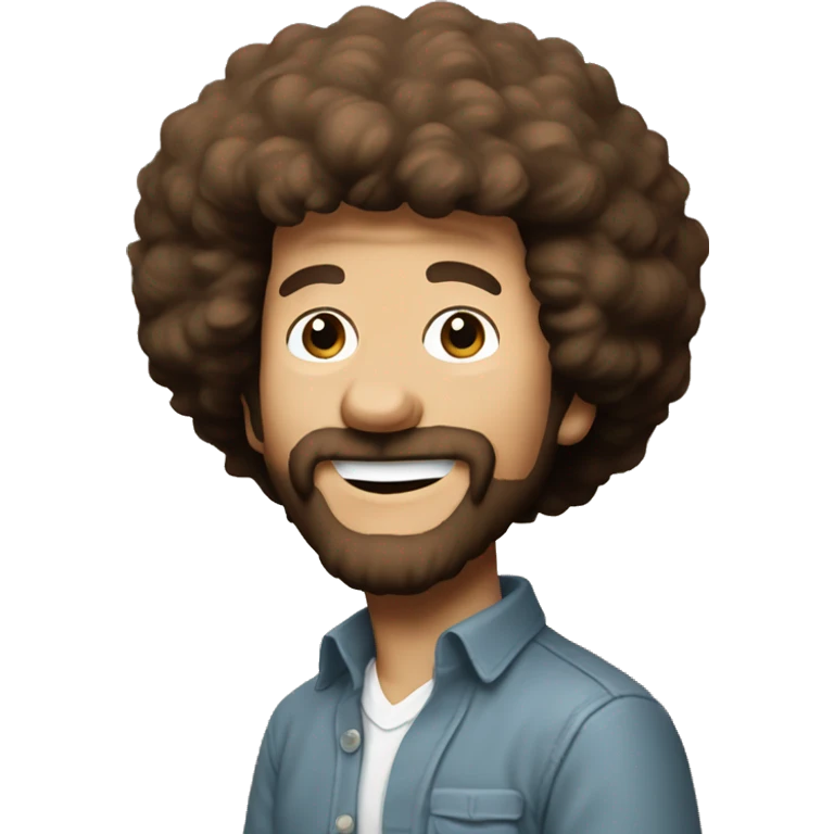 bob ross painting bob ross emoji | AI Emoji Generator