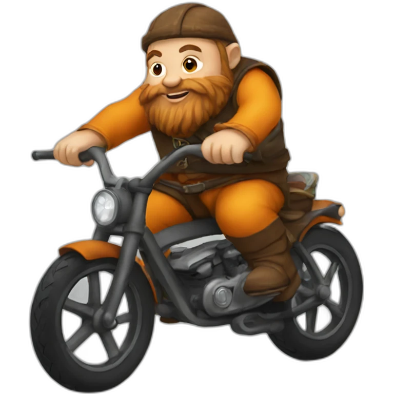 dwarf on bike emoji | AI Emoji Generator