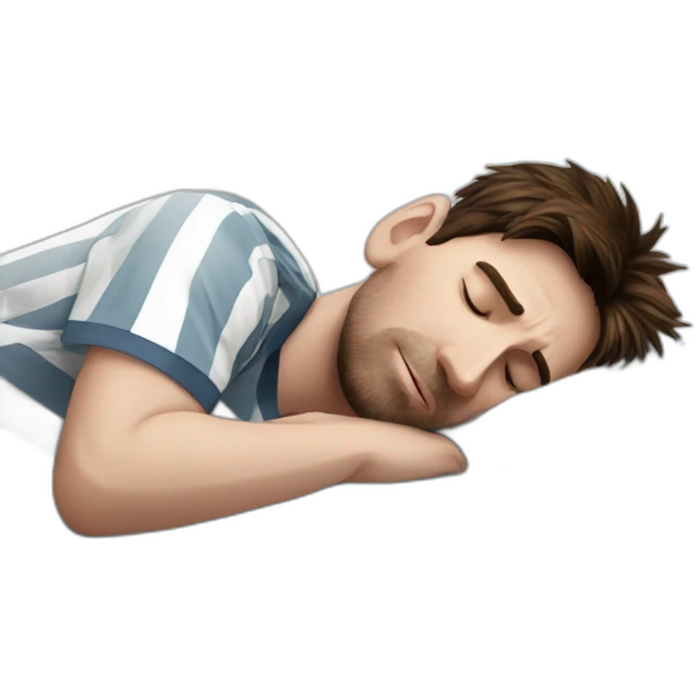 Lionel Messi sleeping emoji | AI Emoji Generator
