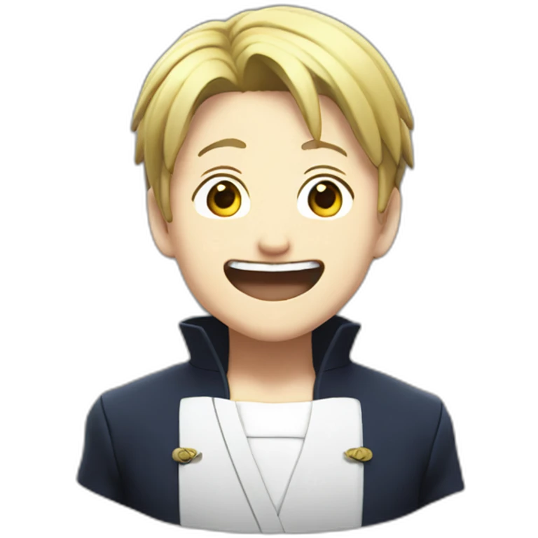 Satoru gojo laugh emoji | AI Emoji Generator