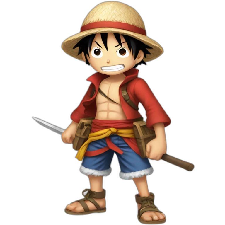 Mini luffy au combat emoji | AI Emoji Generator