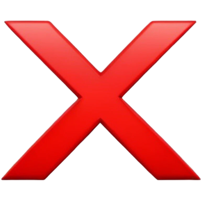 bright red X symbol emoji | AI Emoji Generator