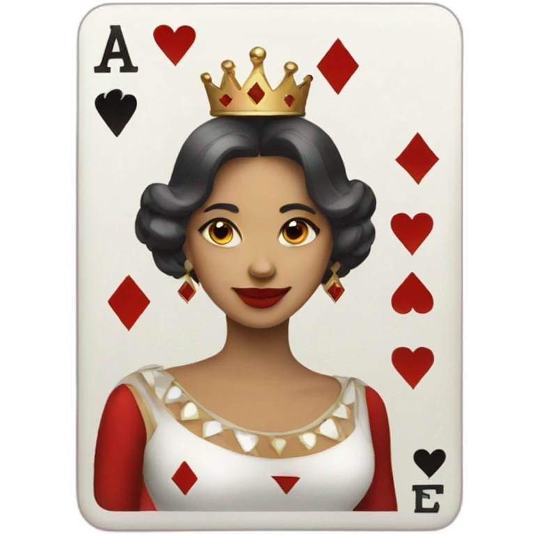 Playing card Queen of diamonds emoji | AI Emoji Generator