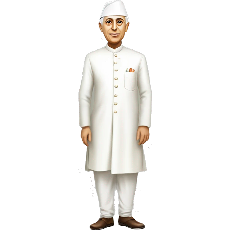 Pandit jawaharlal Nehru standing full body emoji | AI Emoji Generator