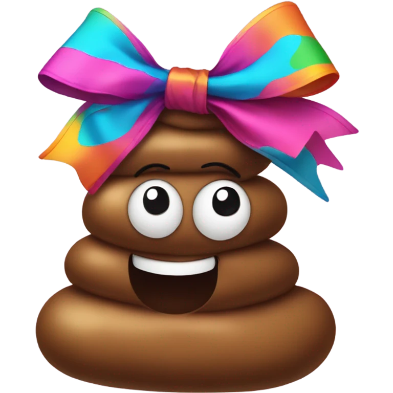 Poop with bow emoji | AI Emoji Generator