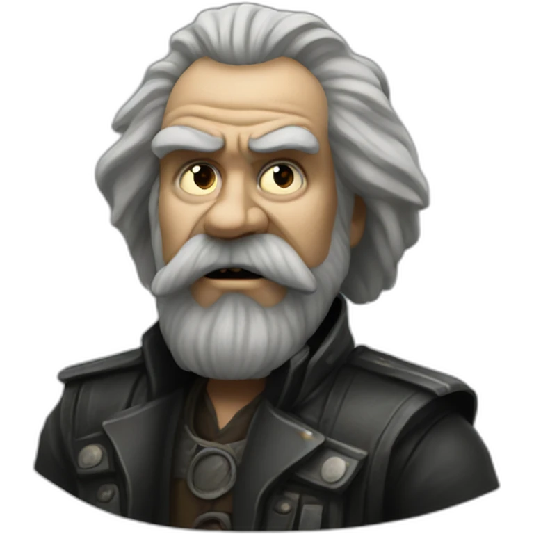 karl marx as mad max emoji | AI Emoji Generator