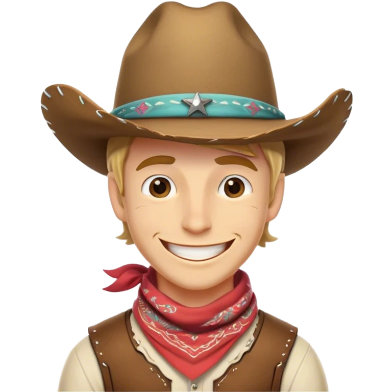 Clash of Clans aesthetic Playful Cowboy Portrait Emoji, Head tilted ...