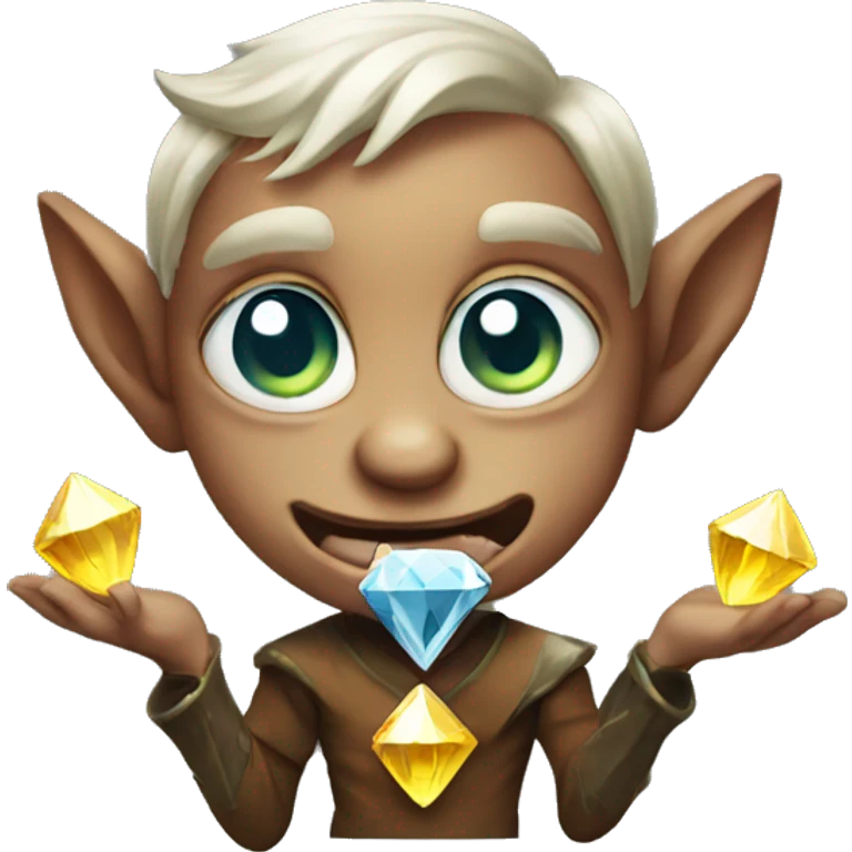 imp holding a diamond emoji | AI Emoji Generator