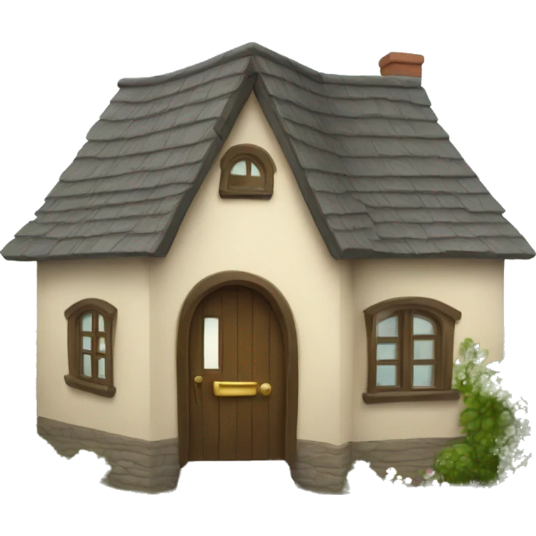 An emoji of a house with a door slightly open, symbolizing a visit or a ...