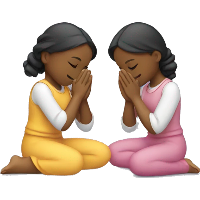 Two girls praying together emoji | AI Emoji Generator