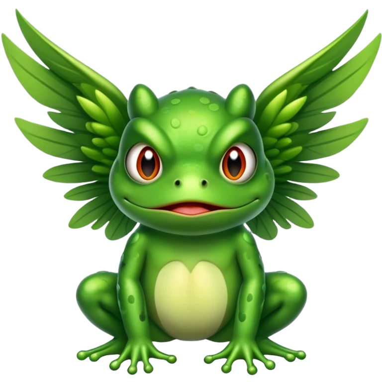 Angry frog with wimgs emoji | AI Emoji Generator