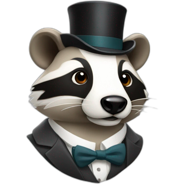 a badger with a monocle and doing statistics emoji | AI Emoji Generator