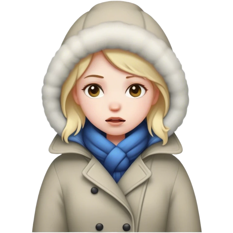 girl freezing cold emoji | AI Emoji Generator
